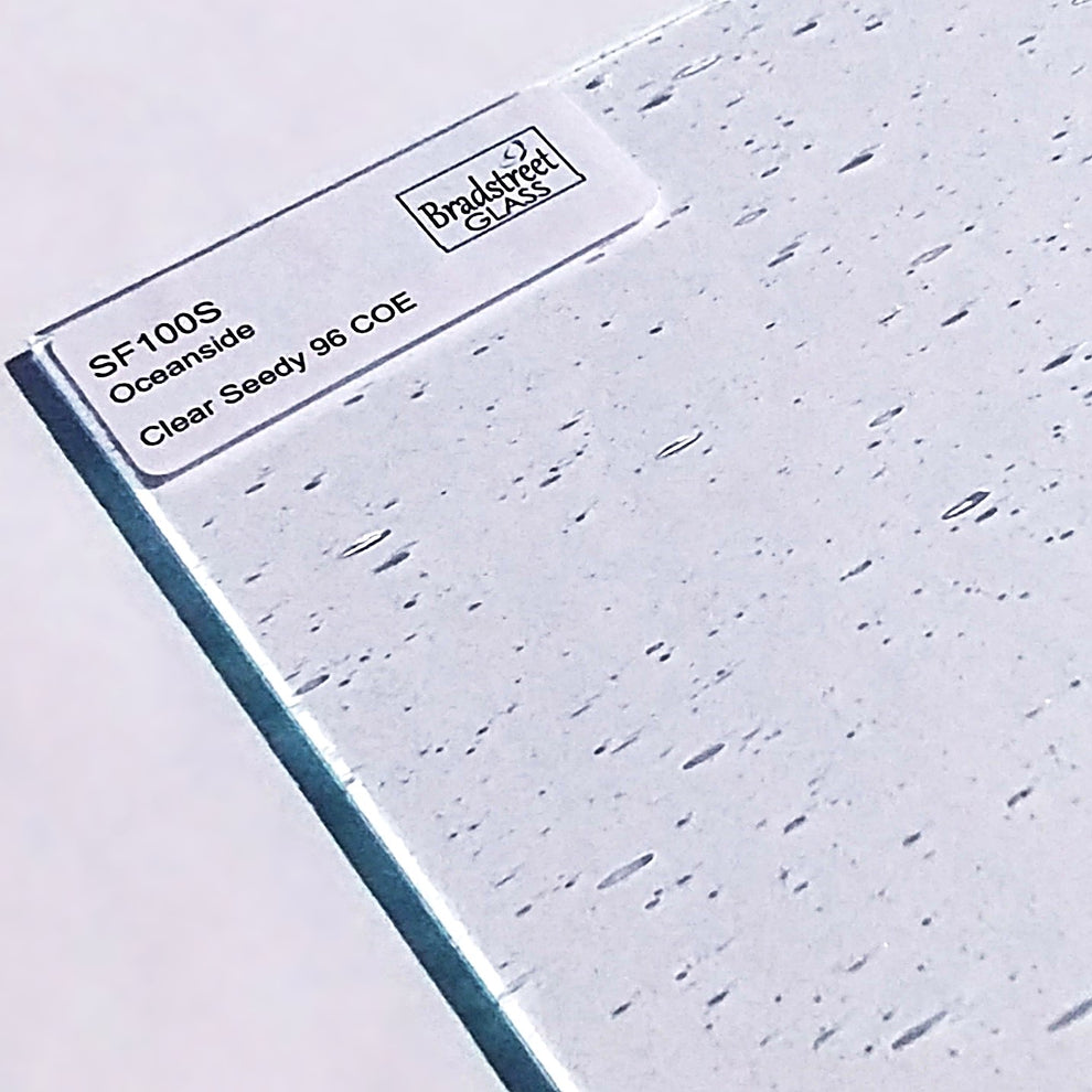 Clear Seedy Stained Glass Sheet 96 COE Oceanside Fusible SF100S ...