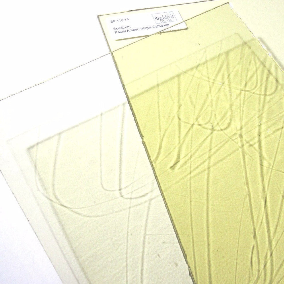 Palest Amber Artique Stained Glass Sheet 96 COE Oceanside SF110.1A ...