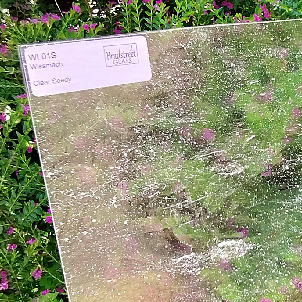 Clear Seedy Textured Stained Glass Sheet Wissmach 01S – BradstreetGlass