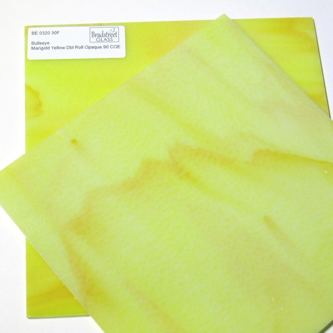 Marigold Yellow Stained Glass Sheet 90 COE Bullseye 0320 30F ...