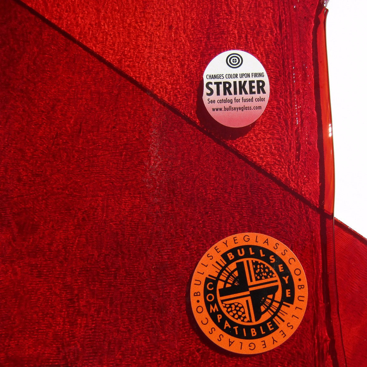 Red Stained Glass Sheet 90 COE Bullseye 1122 30