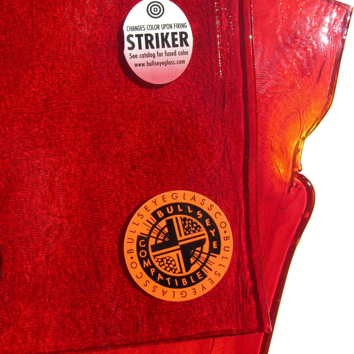 Red Stained Glass Sheet 90 COE Bullseye 1122 30