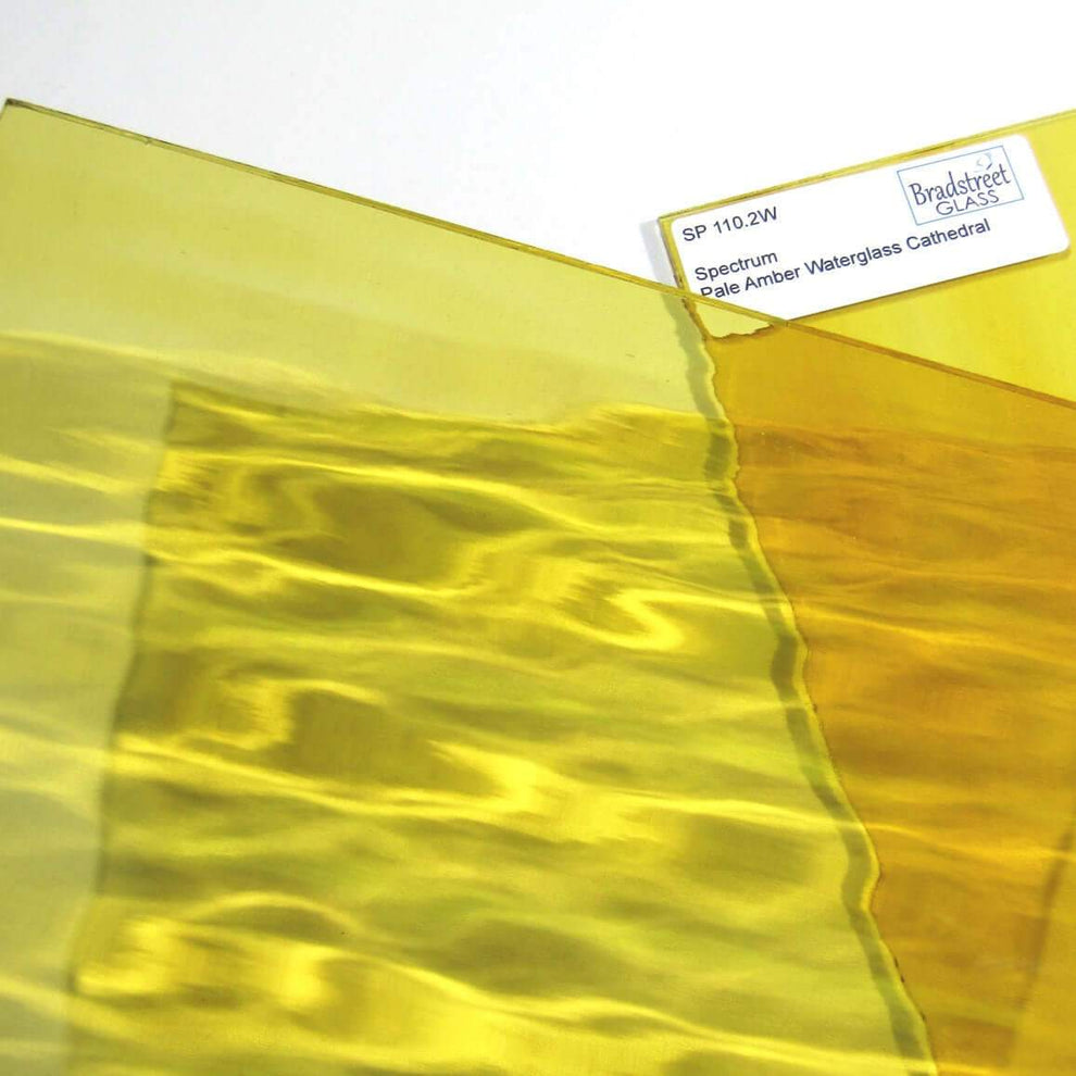 Pale Amber Waterglass Stained Glass Sheet Oceanside SF110.2W ...