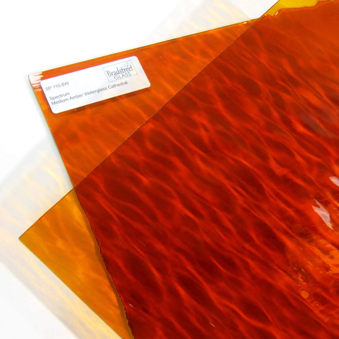 Medium Amber Waterglass Fusible Stained Glass Sheet System 96 Oceansid