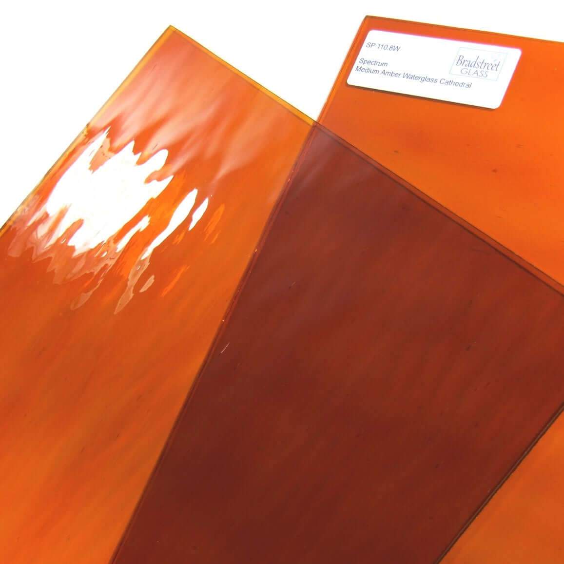 Medium Amber Waterglass Fusible Stained Glass Sheet System 96 Oceansid