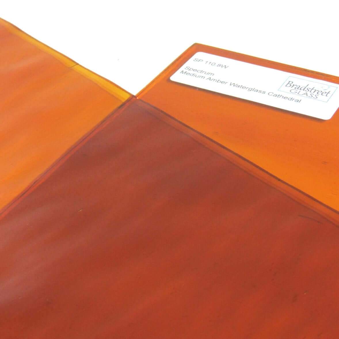 Medium Amber Waterglass Fusible Stained Glass Sheet System 96 Oceansid