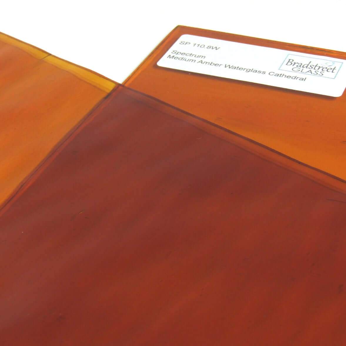 Medium Amber Waterglass Fusible Stained Glass Sheet System 96 Oceansid