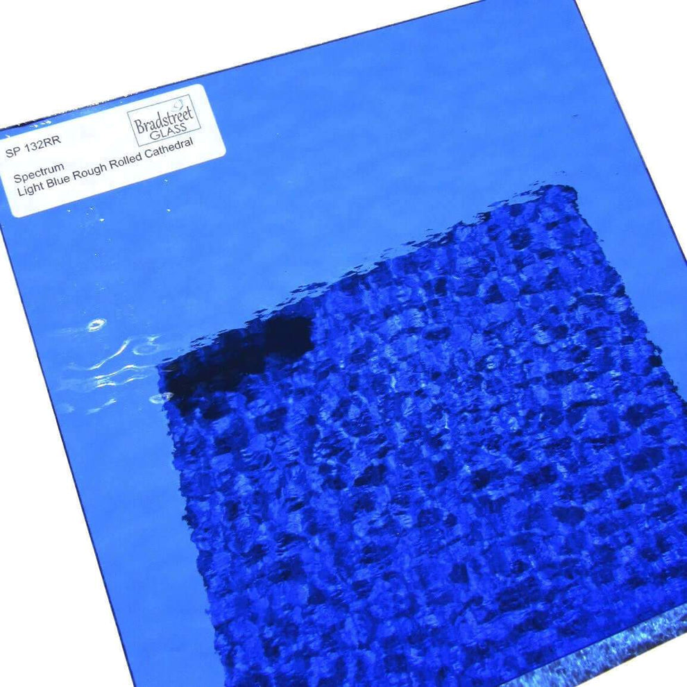 Light Blue Rough Rolled Stained Glass Sheet Oceanside SF132RR ...