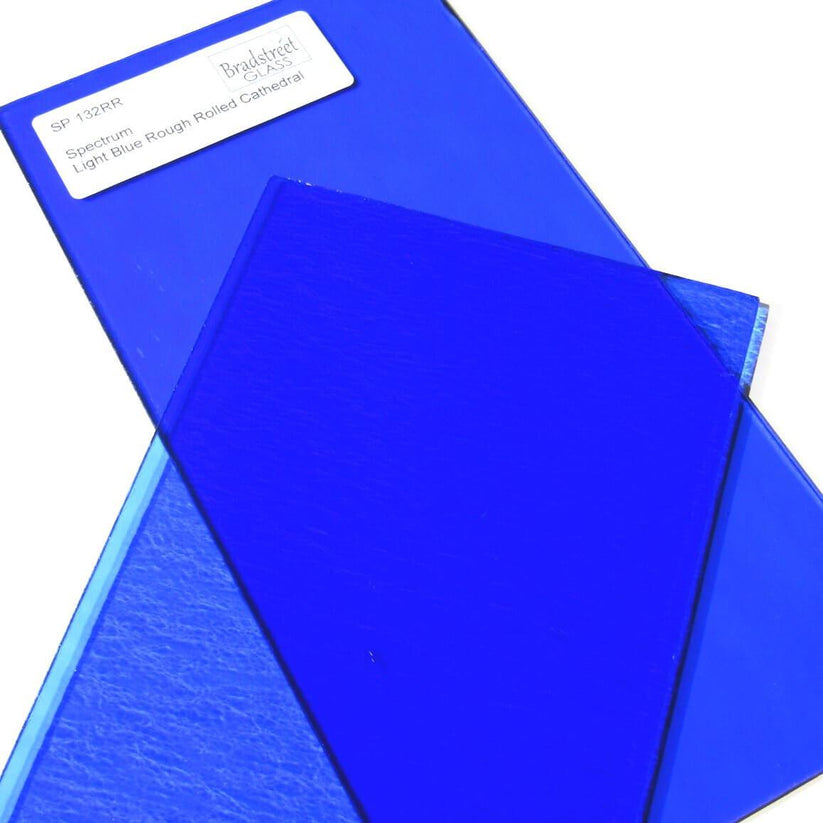 Light Blue Rough Rolled Stained Glass Sheet Oceanside SF132RR ...