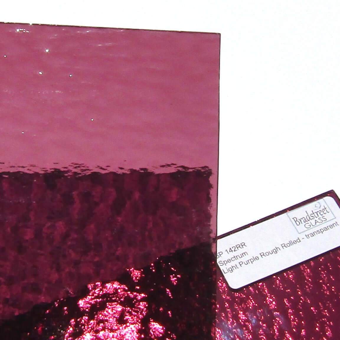 Light Purple Rough Rolled Stained Glass Sheet OGT SF142RR