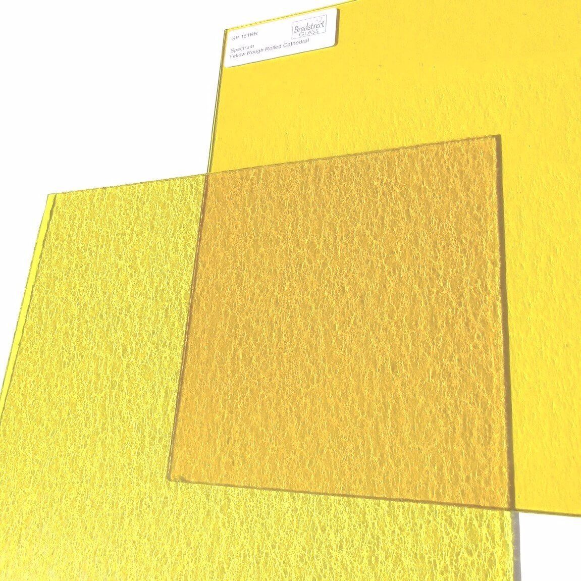 Yellow Rough Rolled Stained Glass Sheet Oceanside SF161RR