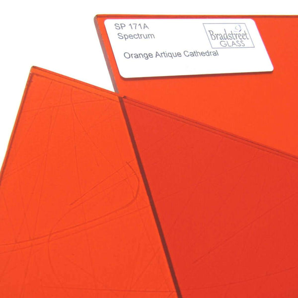 Orange Artique Stained Glass Sheet 96 COE Oceanside SF171A ...