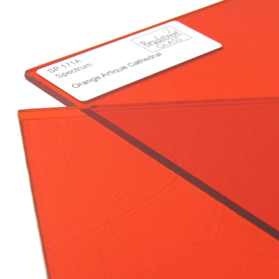Orange Artique Stained Glass Sheet 96 COE Oceanside SF171A
