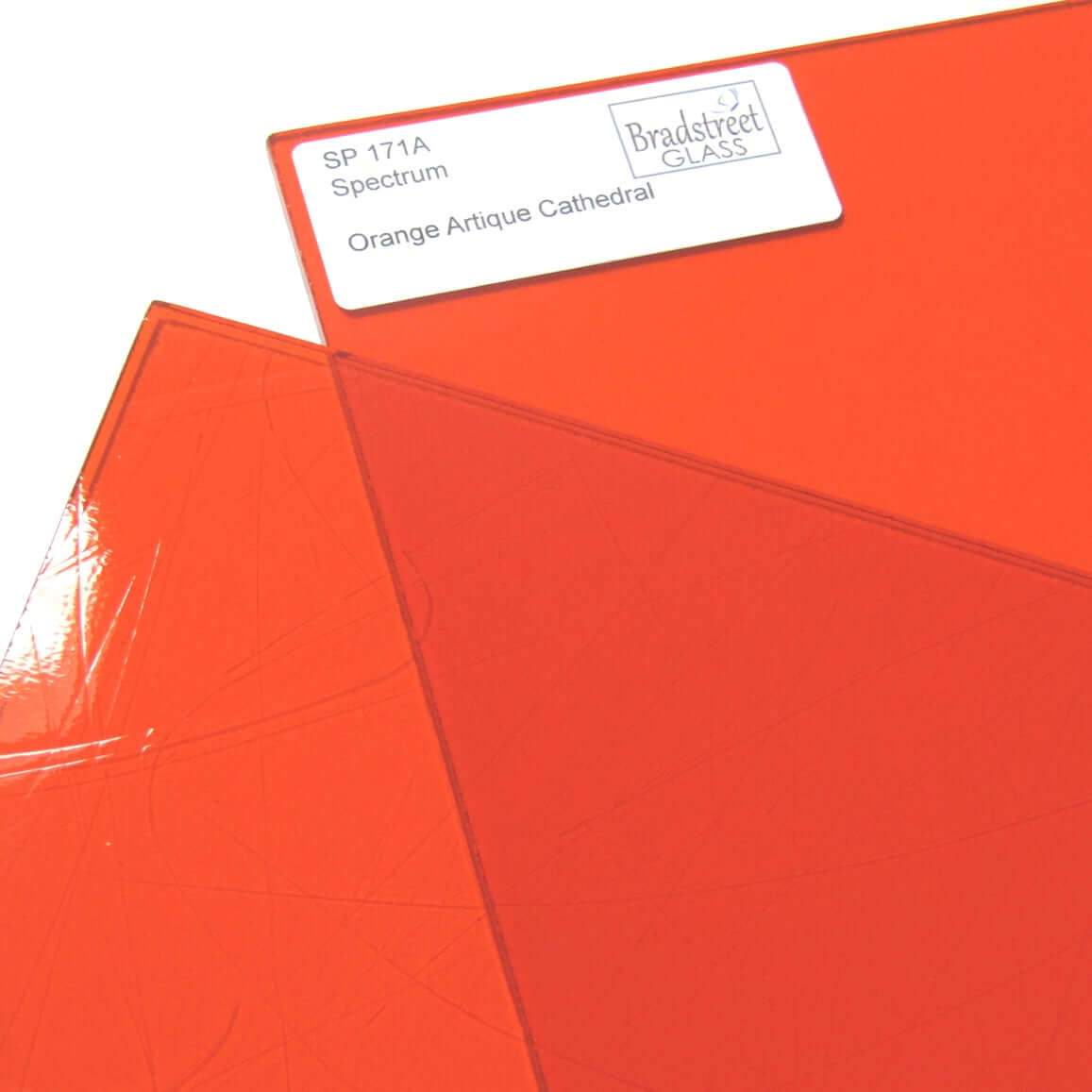 Orange Artique Stained Glass Sheet 96 COE Oceanside SF171A ...