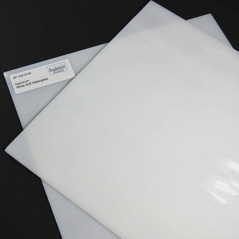 White Soft Waterglass Stained Glass Sheet Oceanside SF200.91W ...