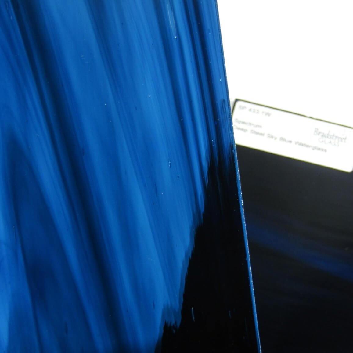 Deep Steel Sky Blue Waterglass Stained Glass Sheet Oceanside SF433.1W ...