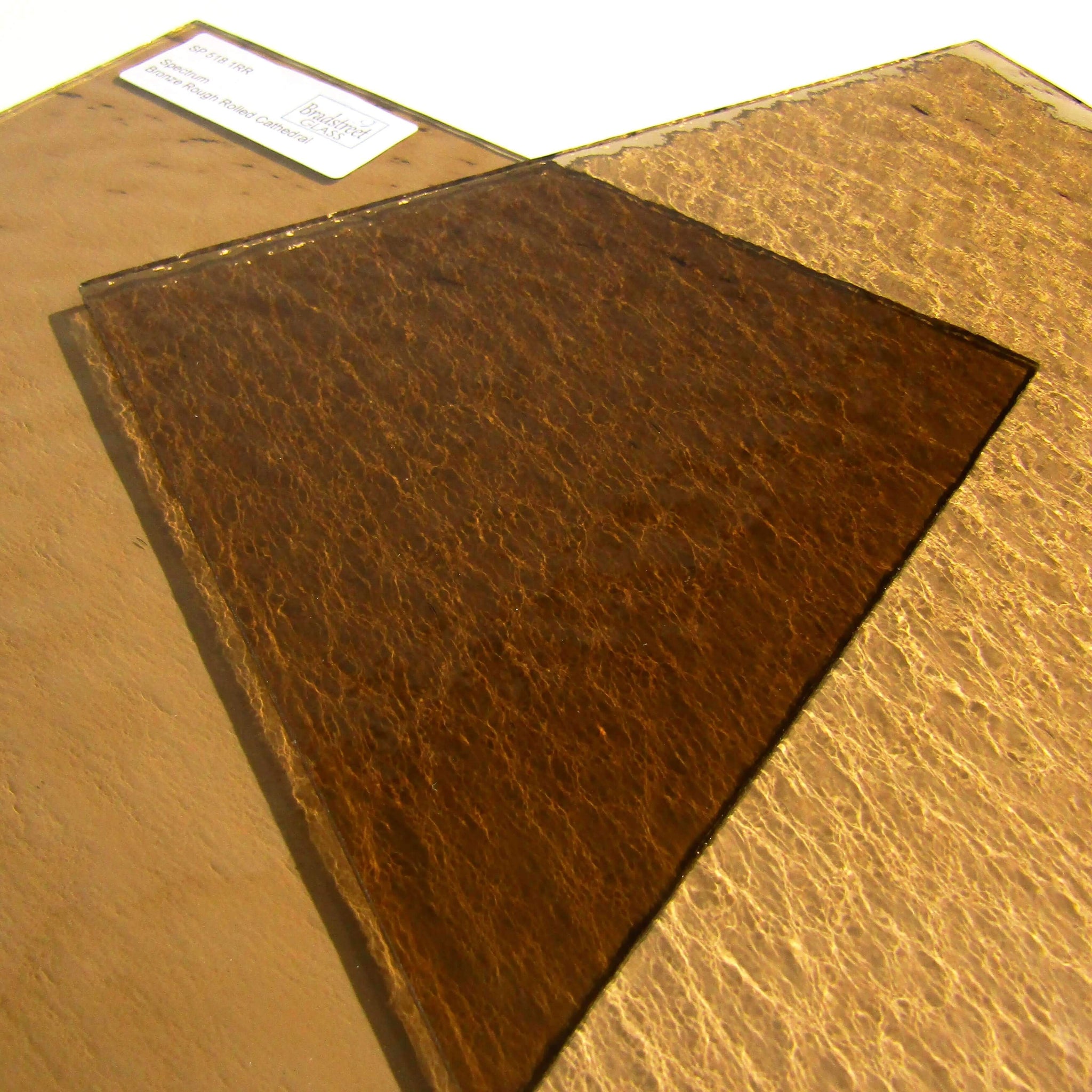 Bronze Rough Rolled Stained Glass Sheet Oceanside SF518.1RR