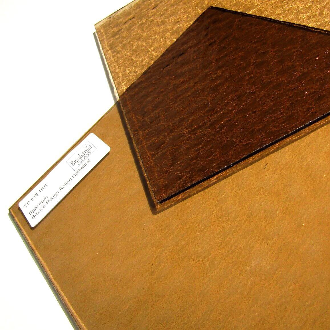 Bronze Rough Rolled Stained Glass Sheet Oceanside SF518.1RR