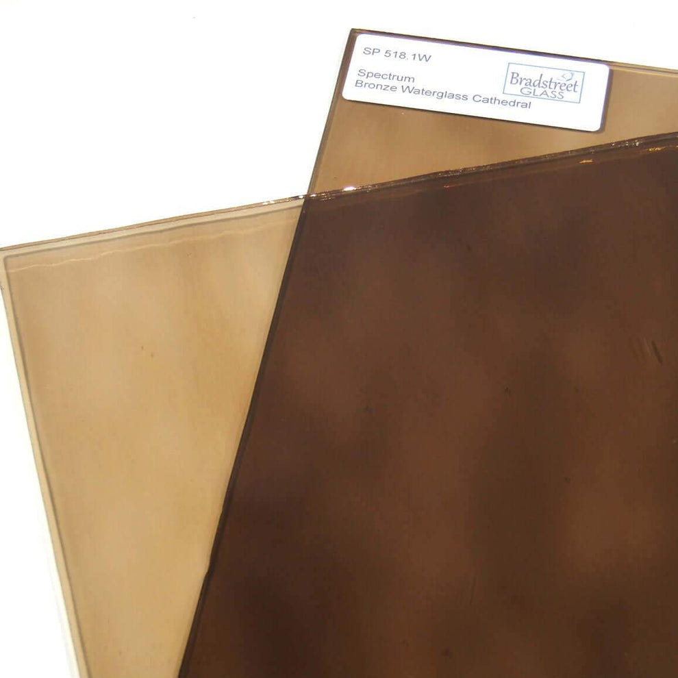 Bronze Waterglass Stained Glass Sheet 96 COE Oceanside SF518.1W ...