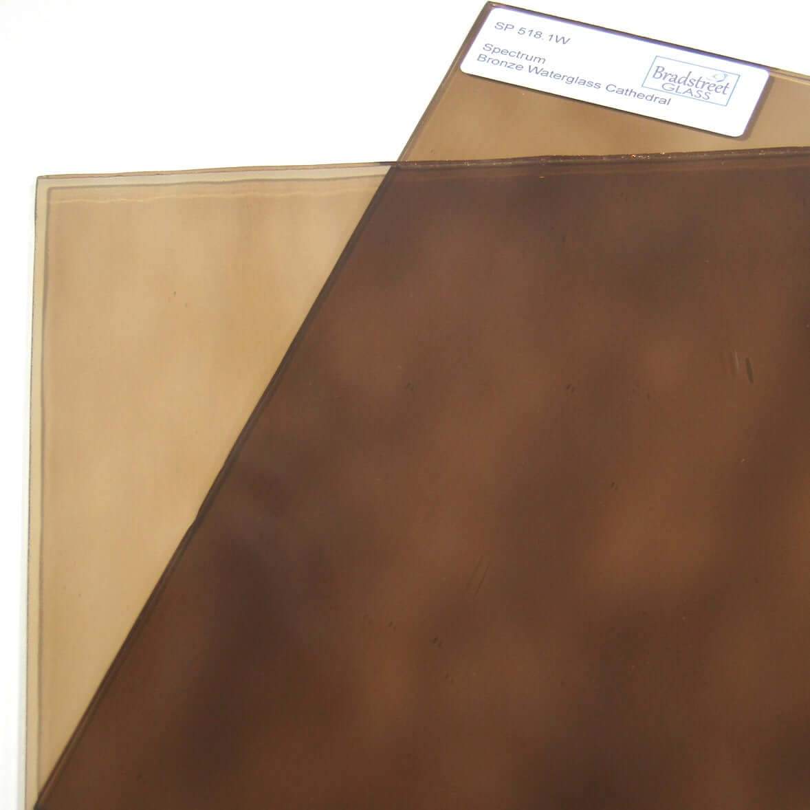 Bronze Waterglass Stained Glass Sheet 96 COE Oceanside SF518.1W ...