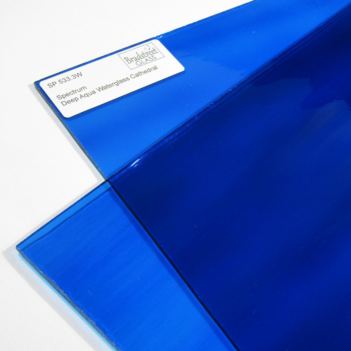 Deep Aqua Waterglass Stained Glass Sheet COE 96 Oceanside SF533.3W
