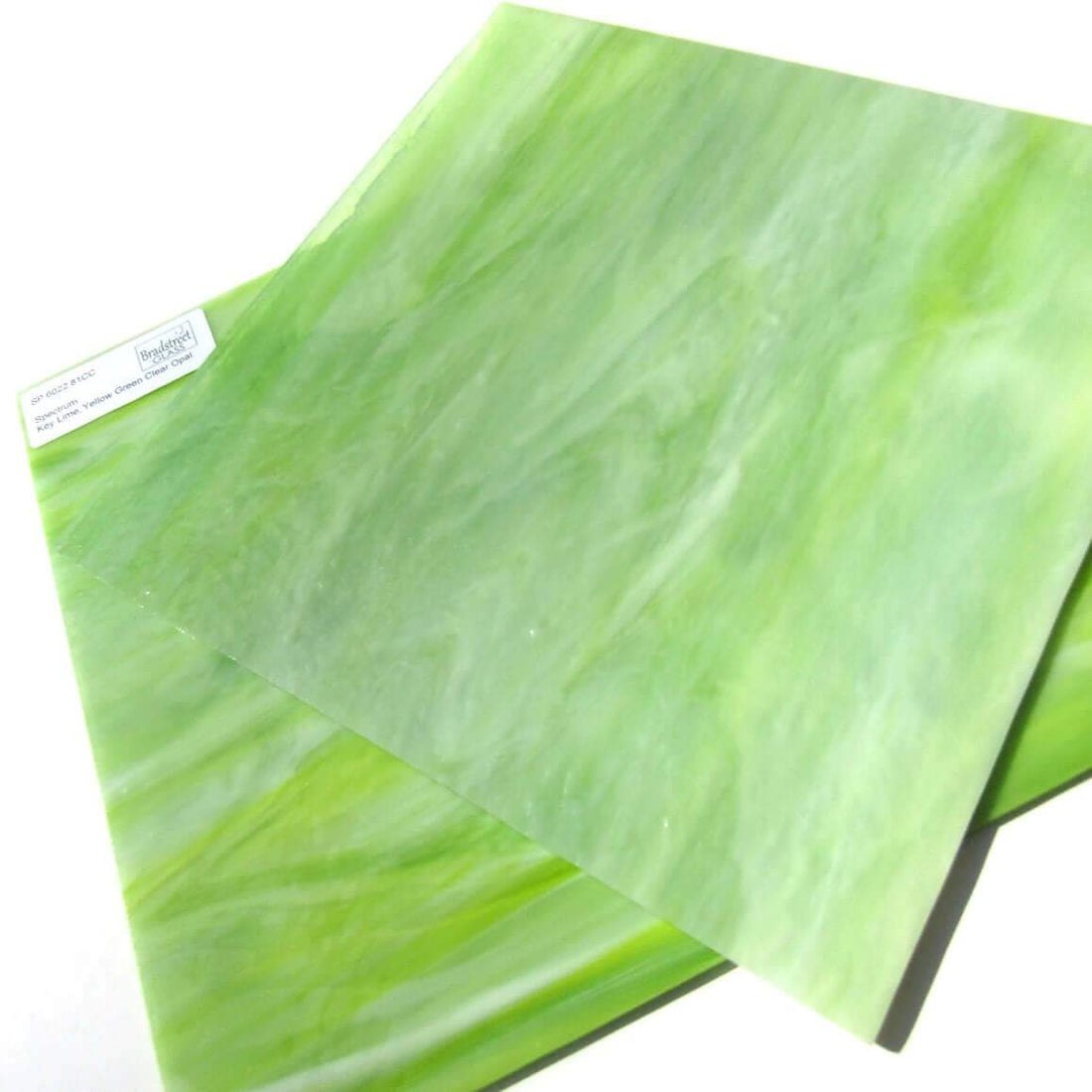 Key Lime Pearl Opal Stained Glass Sheet 96 COE Oceanside SF6022.81CC ...