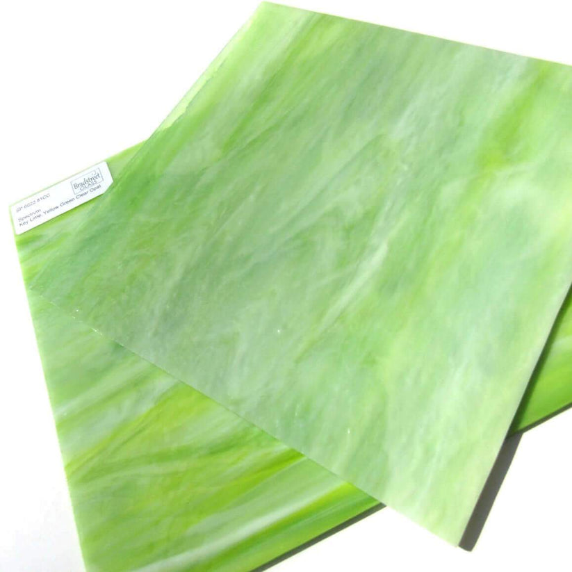 Key Lime Pearl Opal Stained Glass Sheet 96 COE Oceanside SF6022.81CC ...