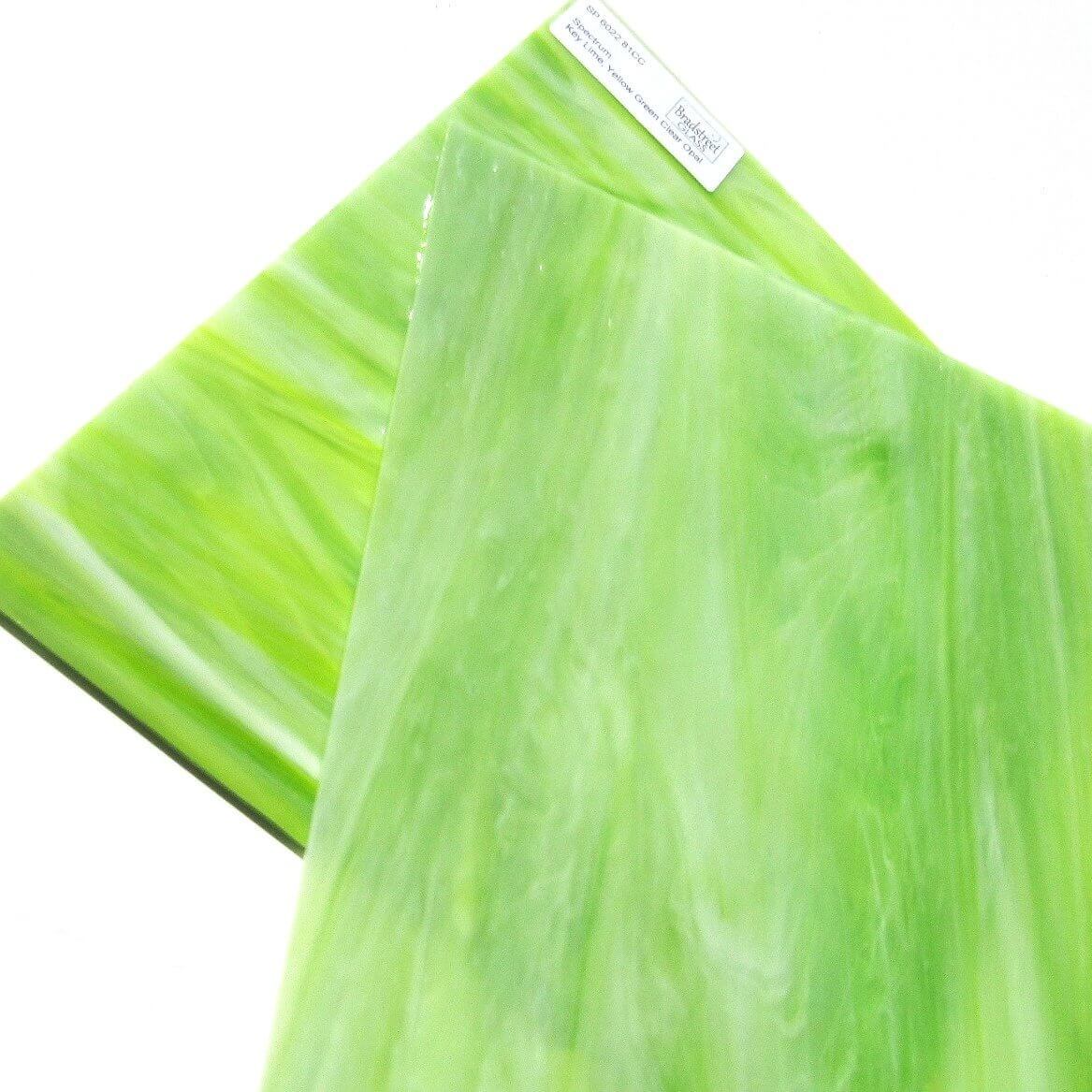 Key Lime Pearl Opal Stained Glass Sheet 96 COE Oceanside SF6022.81CC ...