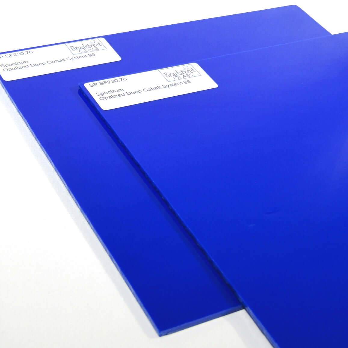 Opalized Deep Cobalt Blue Stained Glass Sheet Oceanside SF230.76 ...