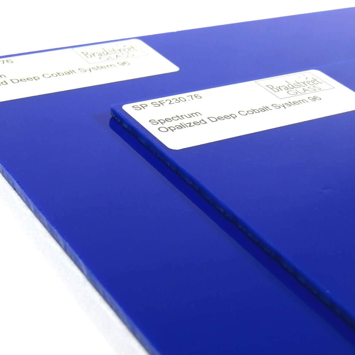 Opalized Deep Cobalt Blue Stained Glass Sheet Oceanside SF230.76 ...