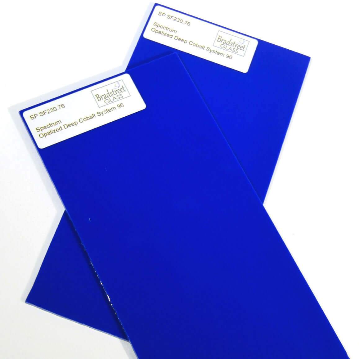 Opalized Deep Cobalt Blue Stained Glass Sheet Oceanside SF230.76